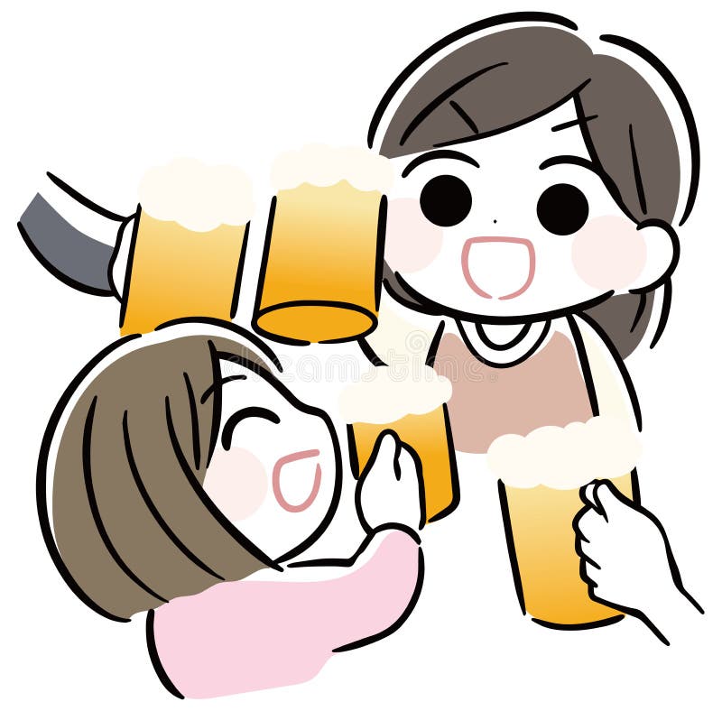 A Banquet and Drinking Session Stock Vector - Illustration of ...