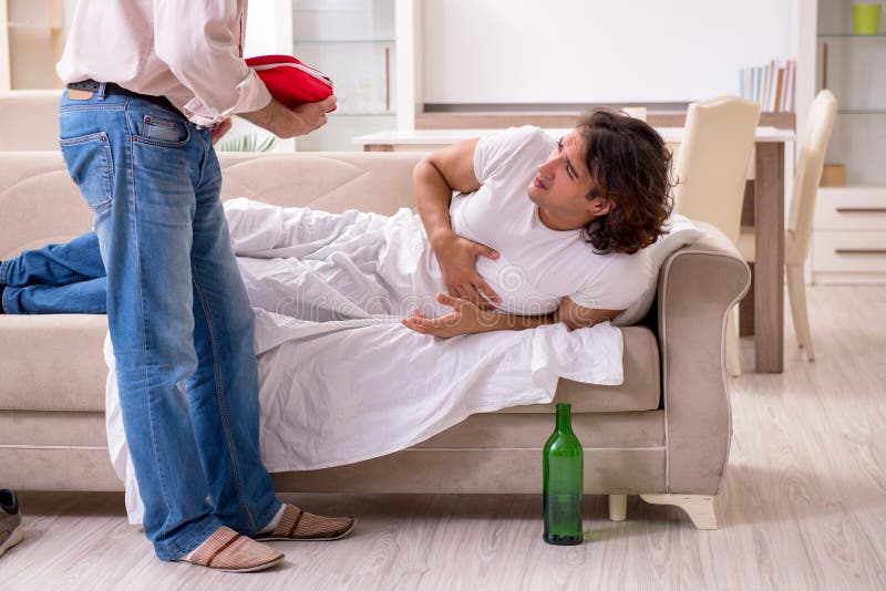 Man with Drinking Problem and the Family Stock Image - Image of drink ...