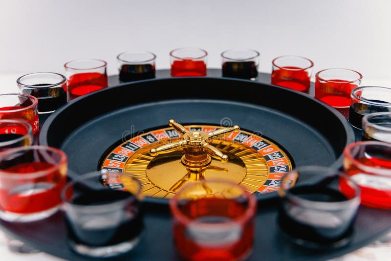 Drinking Roulette. Drinking Game Spirits Stock Image - Image of money ...