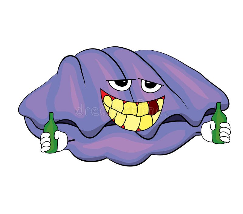 Sad sea shell cartoon stock illustration. Illustration of upset - 48914423