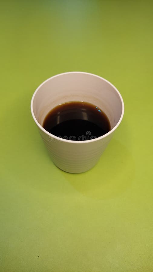 Drinking Simple Coffee on a Green Screen Stock Image - Image of green ...