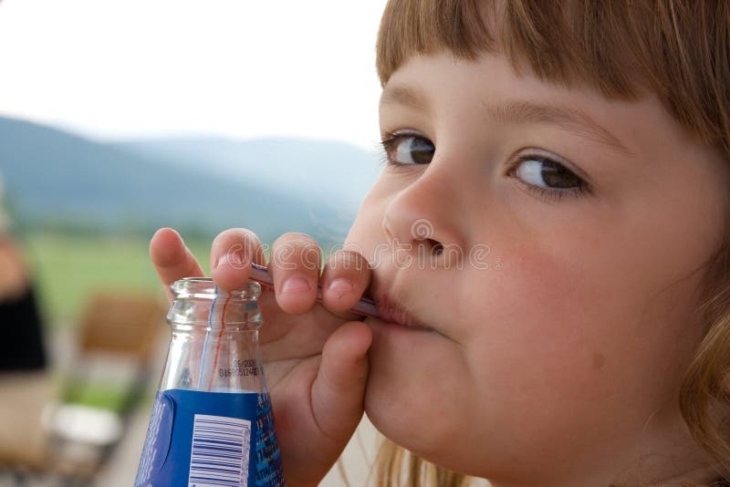 Drinking with a straw stock image. Image of adorable, sweet - 5683525