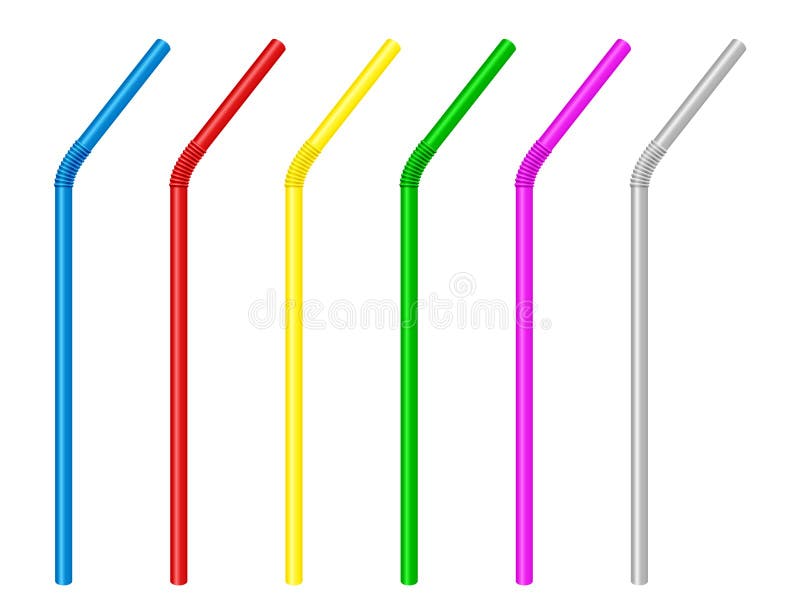 Drinking straw set stock vector. Illustration of straws - 231118964