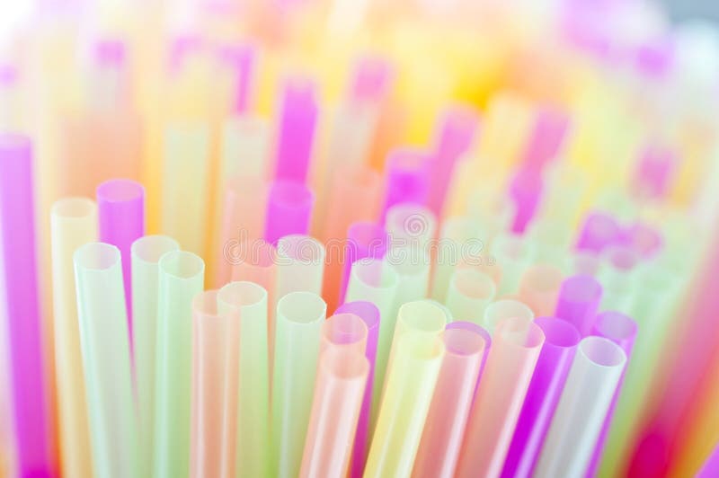 Drinking Straws stock image. Image of defocused, orange - 18452703