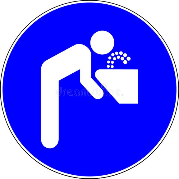 Drinking Water Available Sign Stock Illustration - Illustration of ...