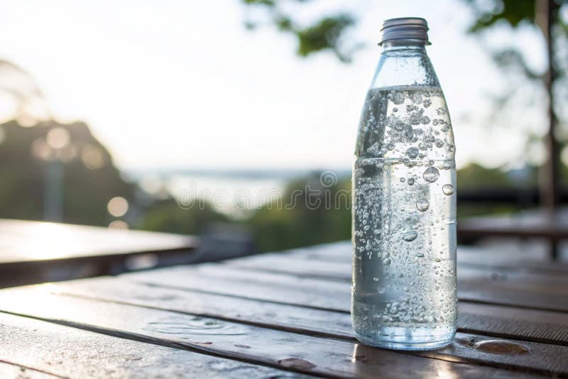 Drinking Water in Bottle - Hydration with Natural Light Background ...