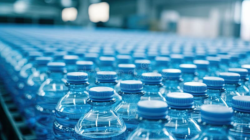 Drinking Water are Bottled in Plastic Bottles in a Clean Factory ...