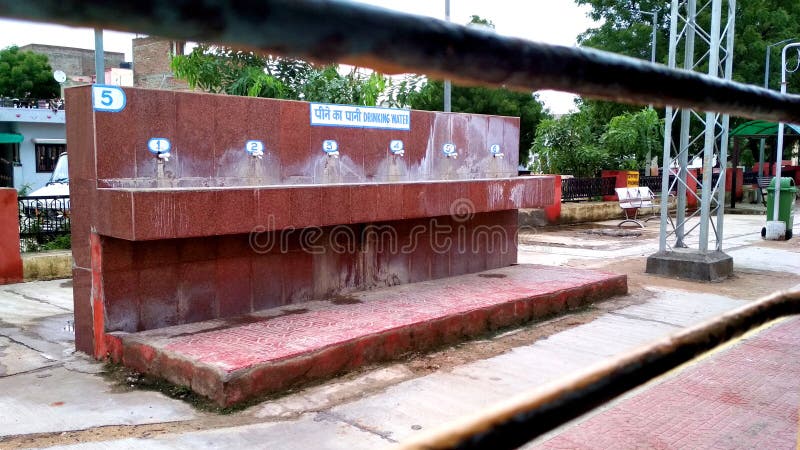 Drinking Water Faucet at Railway Station Stock Photo - Image of ...