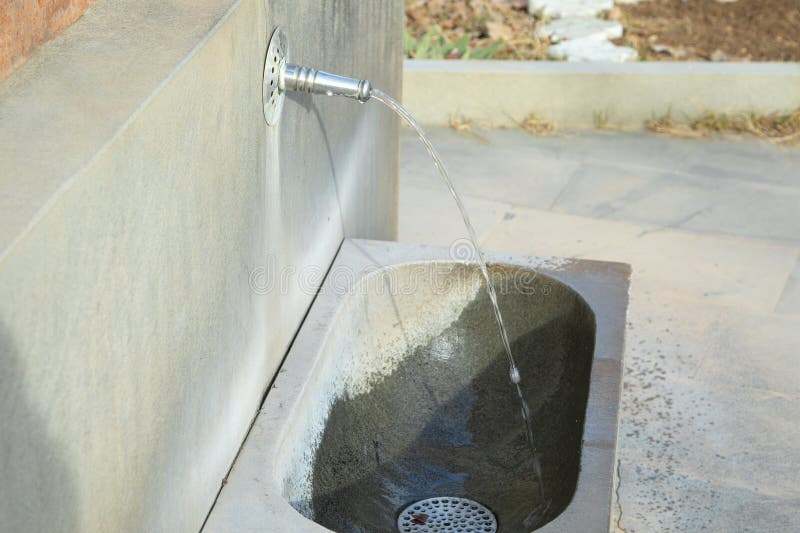 Drinking Water from a Pipe. Clean Spring Water Stock Image - Image of ...