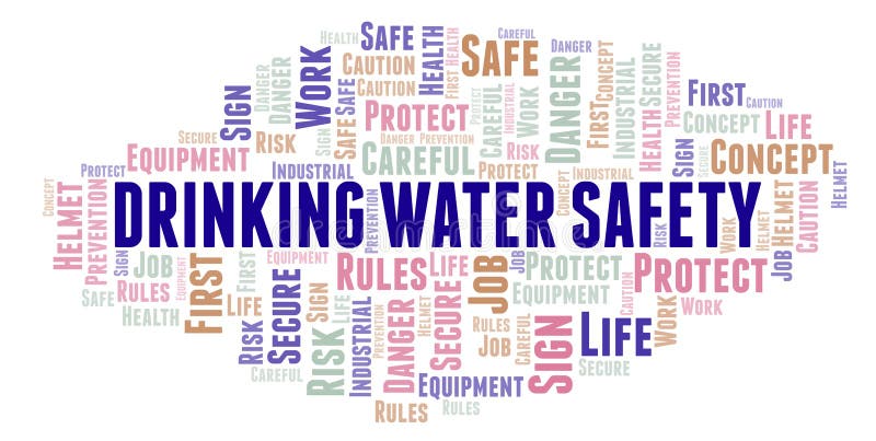 Drinking Water Safety Word Cloud. Stock Illustration - Illustration of ...