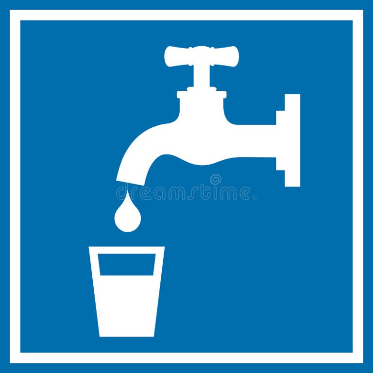 Drinking water sign stock vector. Illustration of drink - 42234149
