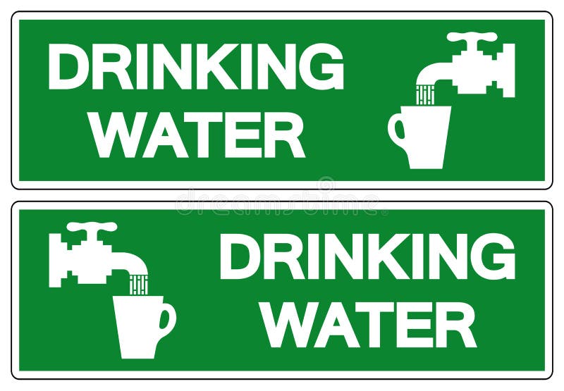 Drinking Water Symbol Sign ,Vector Illustration, Isolate on White ...