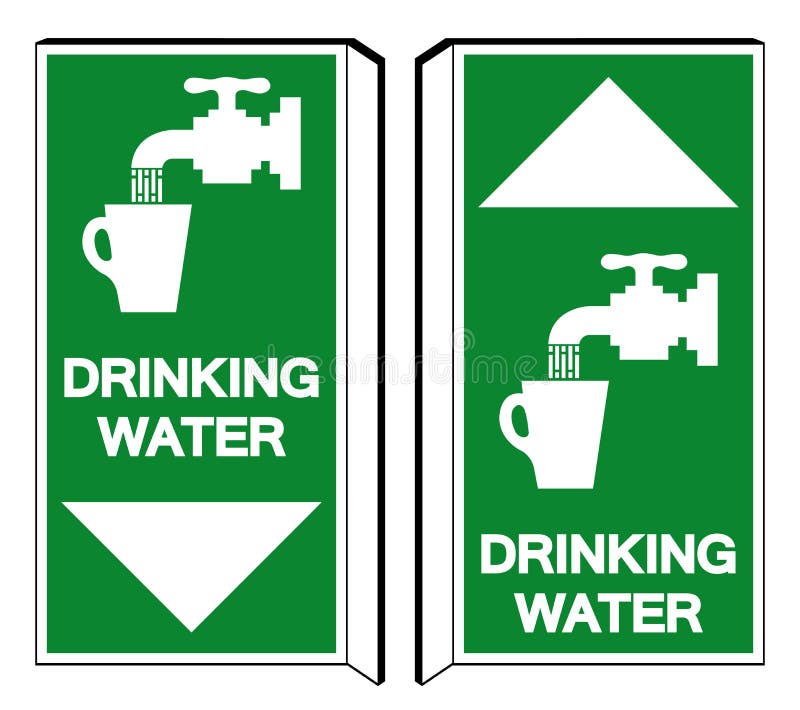 Drinking Water Symbol Sign ,Vector Illustration, Isolate on White ...