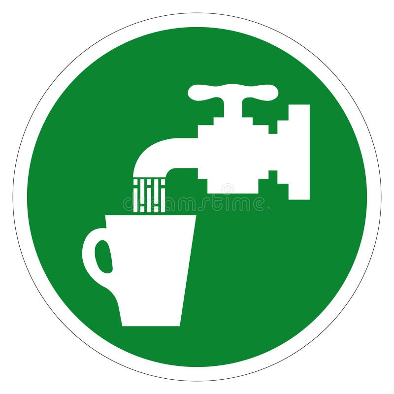 Caution Not Drinking Water Symbol Sign, Vector Illustration, Isolate on ...