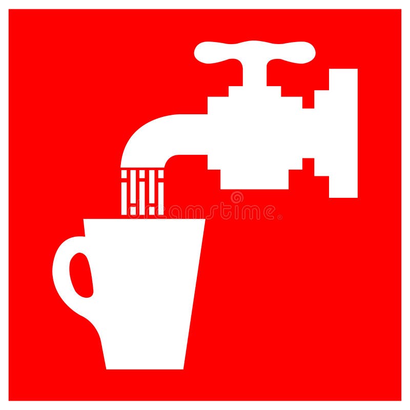 Drinking Water Symbol Sign ,Vector Illustration, Isolate on White ...