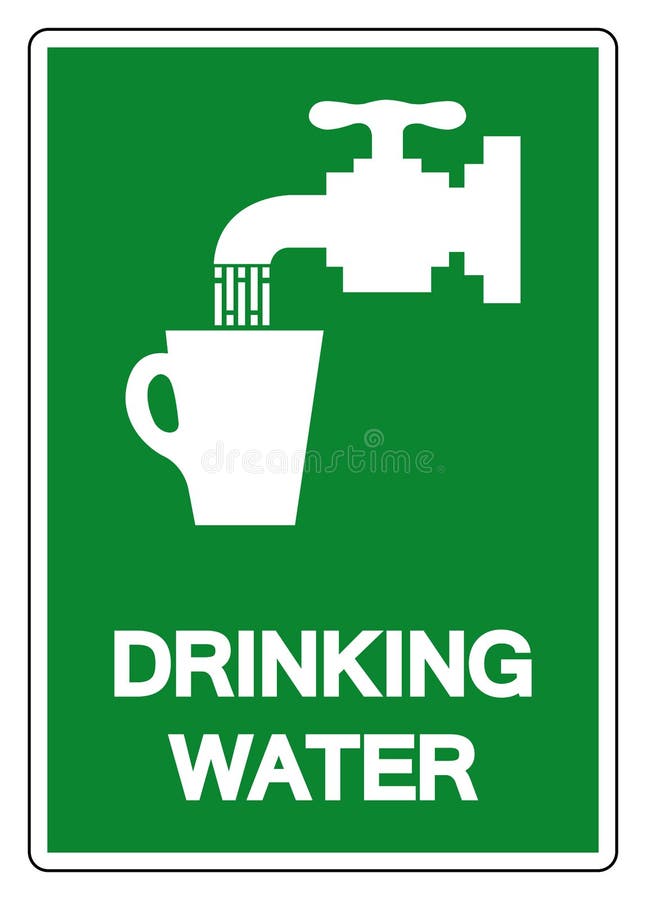 Drinking Water Symbol Sign ,Vector Illustration, Isolate on White ...