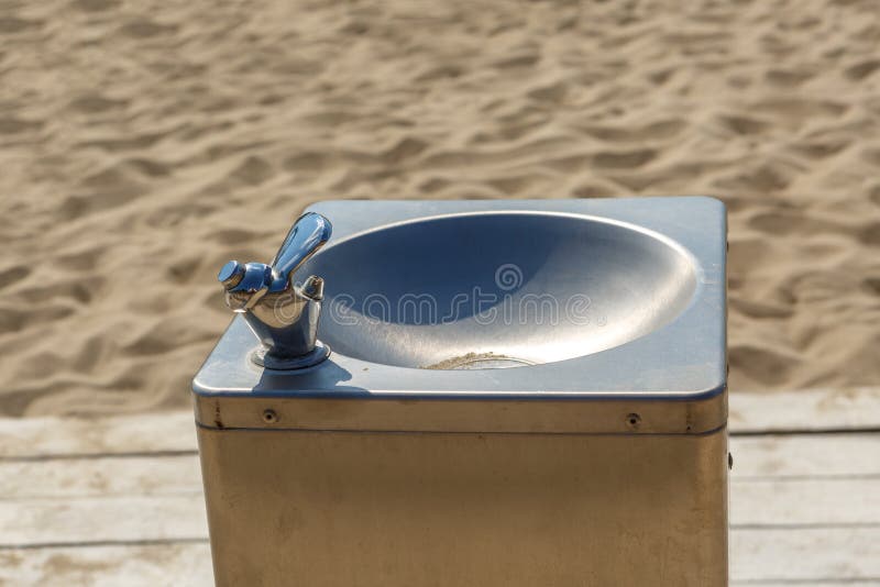 Drinking Water Tap on the Beach Stock Photo - Image of park, flow ...