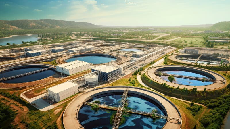 Drinking Water Treatment Facility Stock Image - Image of steel ...