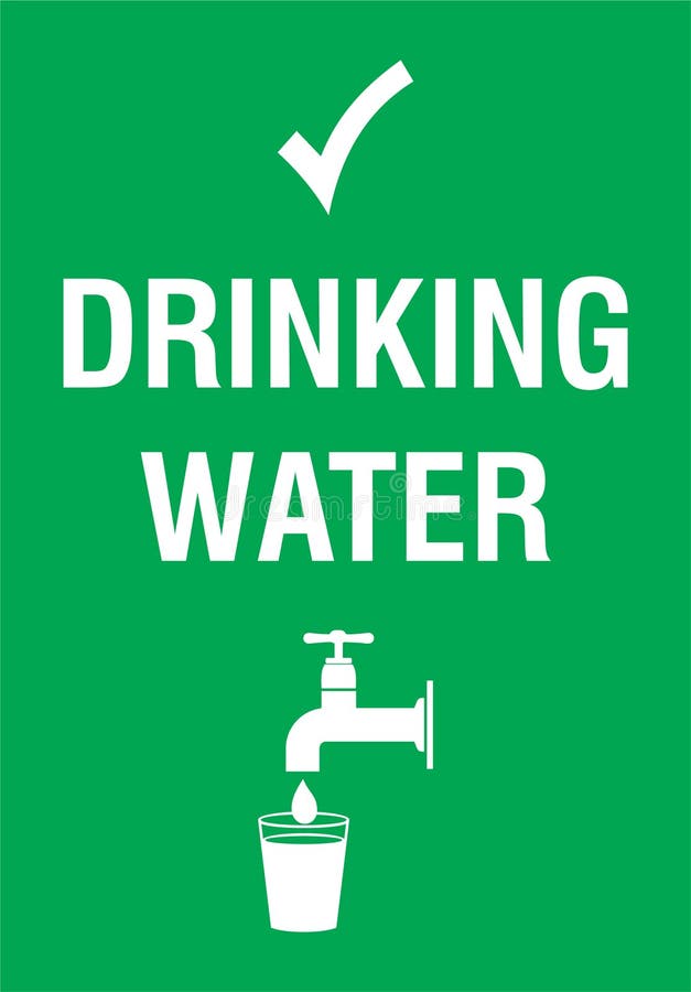 Drinking Water Vector Sign Board Stock Vector - Illustration of number ...