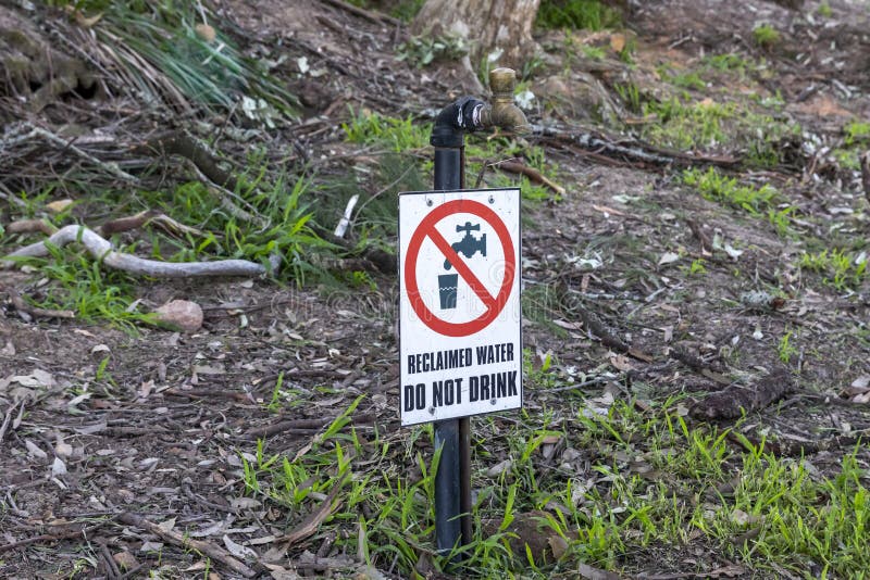 A Drinking Water Warning Sign in Regional Australia Stock Image - Image ...