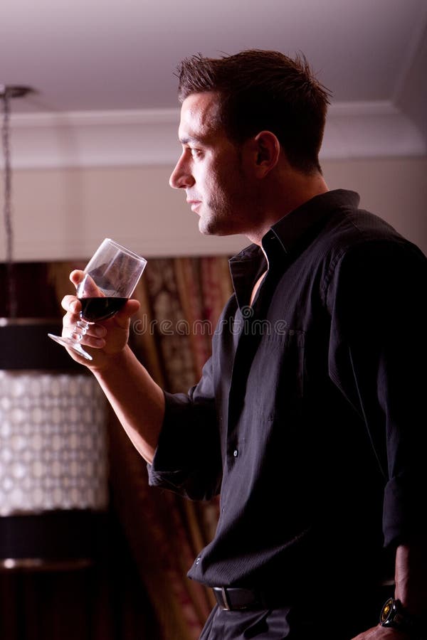 Drinking wine stock photo. Image of handsome, alcohol - 11499266