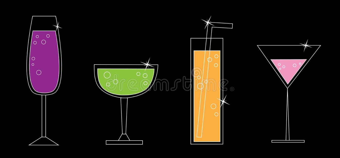 Fancy Drink Cocktails Stock Illustrations – 60 Fancy Drink Cocktails ...
