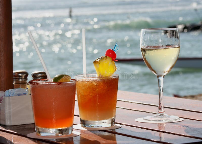 Drinks on the Beach stock photo. Image of beach, tropical - 10963410