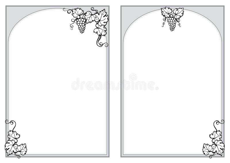 Drinks Card, Background of Vine Stock Illustration - Illustration of ...