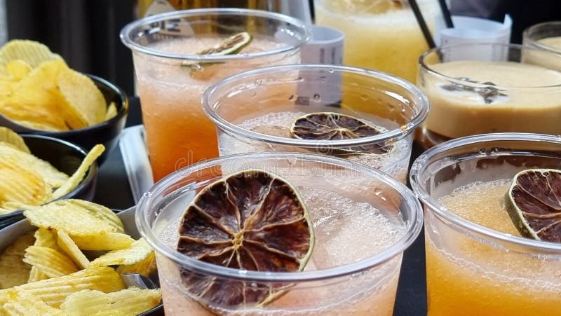 Drinks Coffee Chips Waiter Dish Summer Holidays Stock Photo - Image of ...