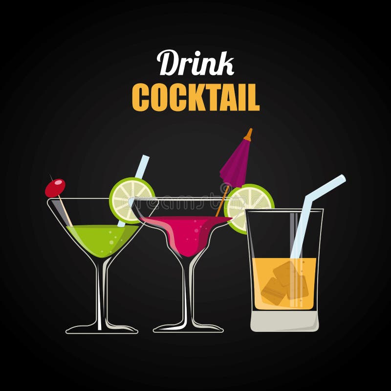 Drinks design stock vector. Illustration of alcohol, beverage - 45471075