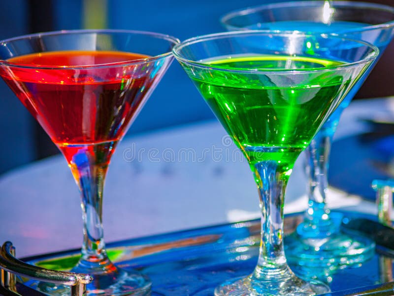 Drinks of Different Colours Stock Image - Image of glass, light: 91050595
