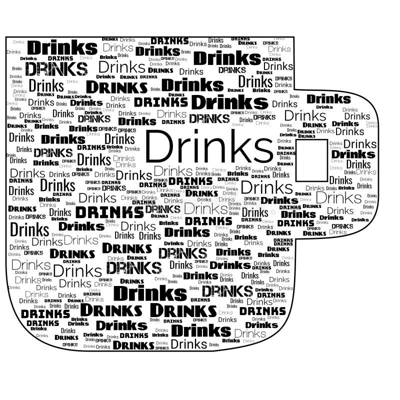 Drinks Drinking Text Icons Illustrations Stock Illustration ...