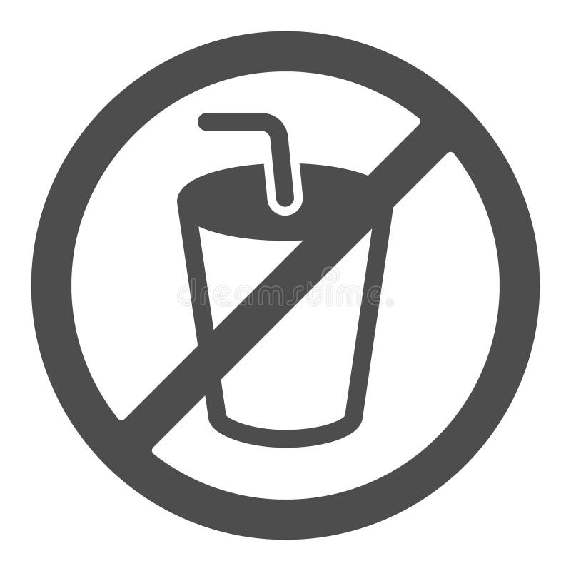 Forbidden Coffee Cup Icon. Bright Warning Icon, Restriction Sign on a ...