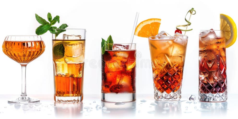 Drinks in Glasses stock image. Image of tumblers, advertising - 374685817