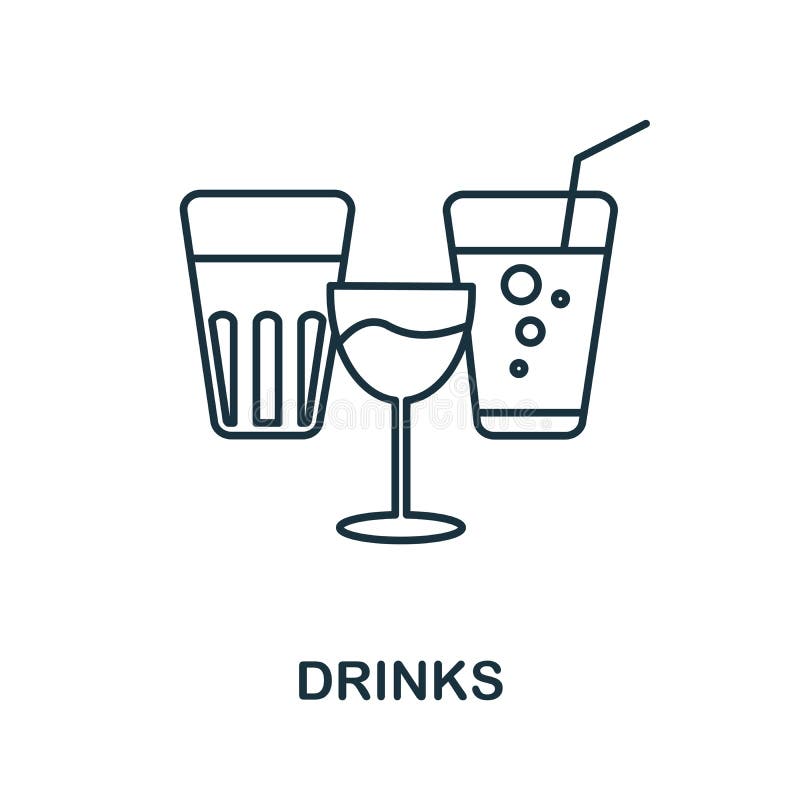 Drinks Icon. Monochrome Simple Drinks Icon for Templates, Web Design ...