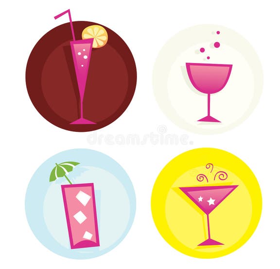 Drinks Iconset. Mix of Summer Hot Drinks. VECTOR. Stock Vector ...