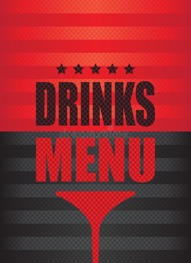Drinks menu background stock vector. Illustration of design - 40875167