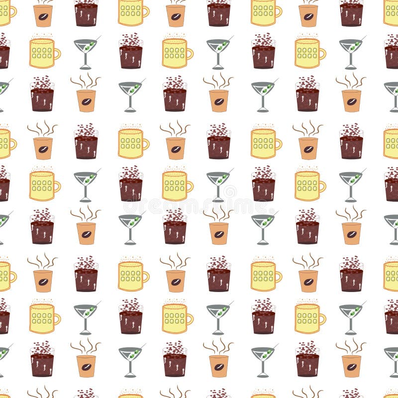 Drinks pattern stock illustration. Illustration of decoration - 81229262