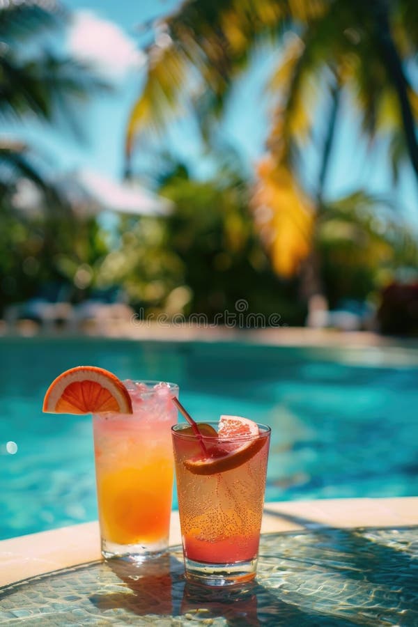 Drinks by the Pool, Perfect for a Summer Evening or Backyard Party ...