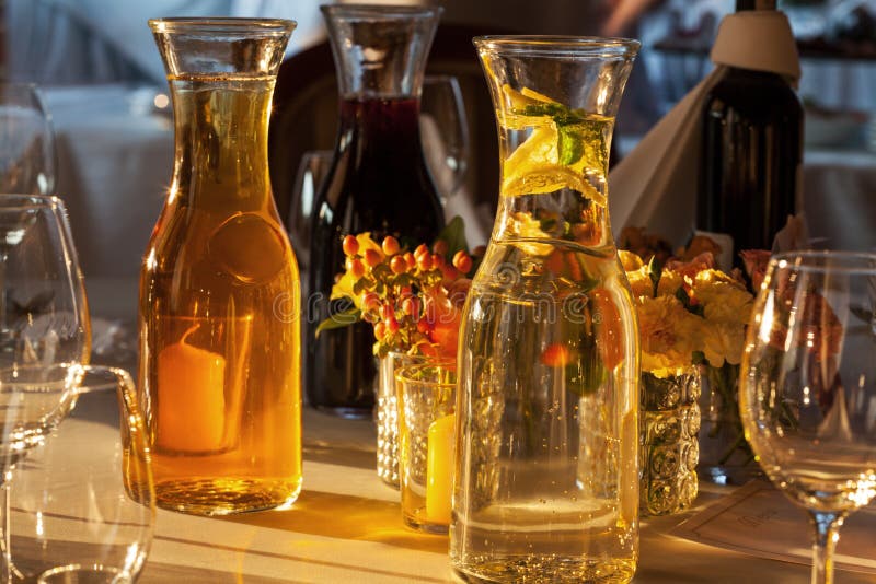 Drinks on table stock photo. Image of cuisine, arrangement - 33951156