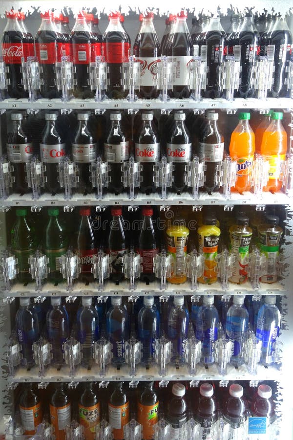 Drinks Vending Machine editorial photography. Image of coke - 46034132