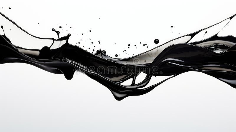 Drip black ink texture stock illustration. Illustration of composition ...