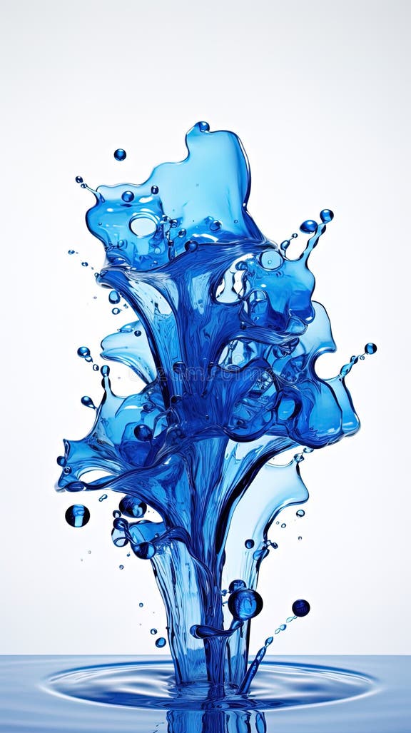 Drip by Drip, a Blue Droplet Crafts an Array of Splash Shapes in Water ...