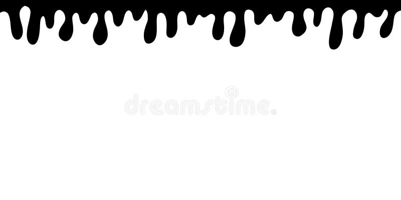 Drip Border, Malting or Paint Dripping Vector Illustration, Banner ...