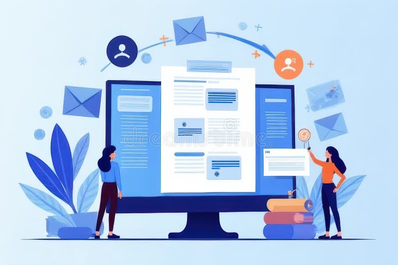 Drip Campaigns Visualization in Automated Email Marketing Stock ...