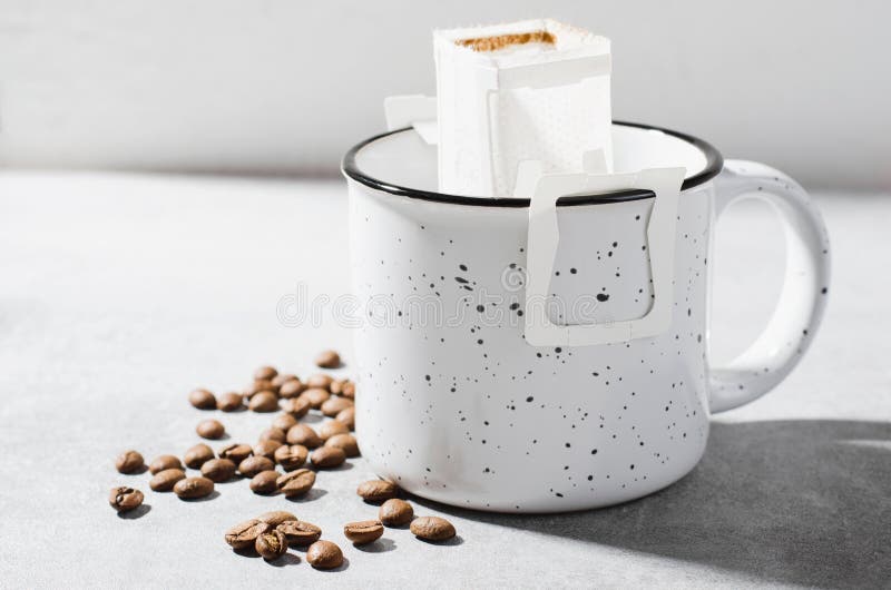 Drip Coffee Bag in Big Cup, Coffee Trend, Quick Way To Brew Ground ...