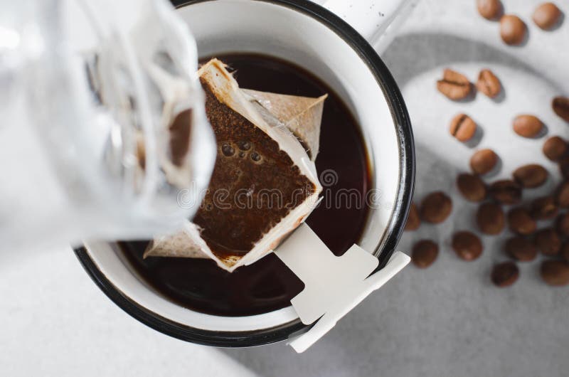 Drip Coffee Bag in Big Cup, Coffee Trend, Quick Way To Brew Ground ...