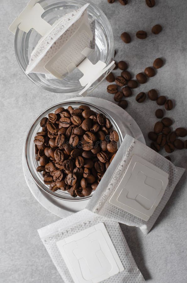 Drip Coffee Bags, Coffee Trend, Quick Way To Brew Ground Coffee Stock ...