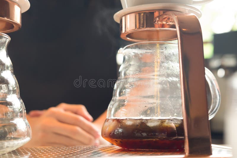 Drip coffee brewing stock image. Image of lifestyle - 140173751