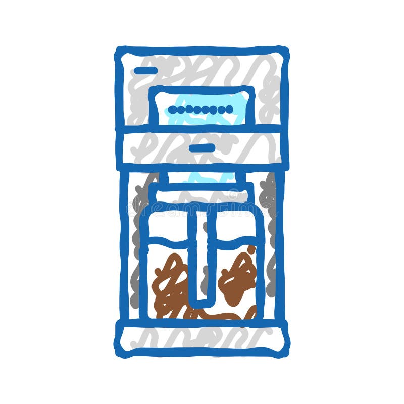 Drip Coffee Brewing Machine Icon Doodle Illustration Stock Illustration ...